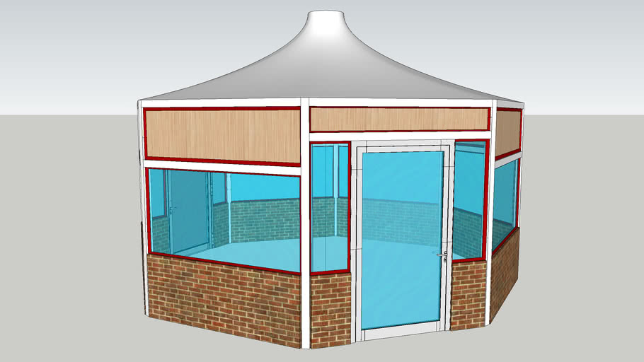 Tensile Membrane Octagon Gazebo | 3D Warehouse