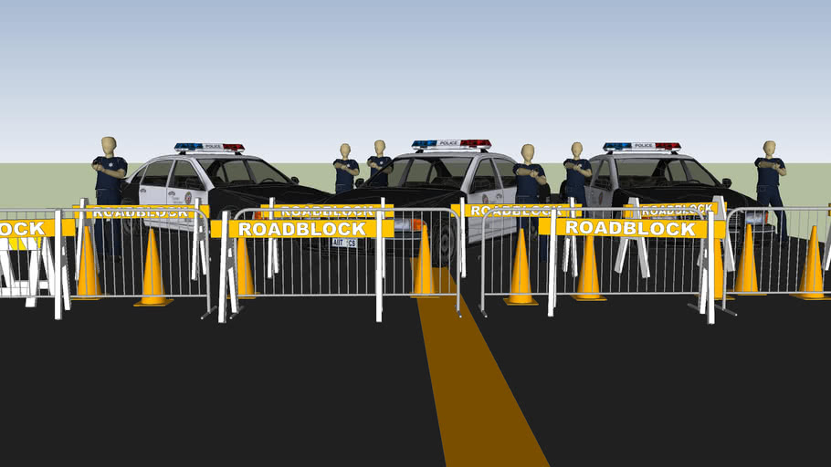 police roadblock | 3D Warehouse