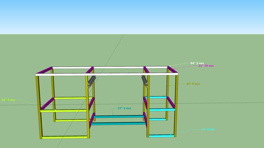 table iron layout | 3D Warehouse