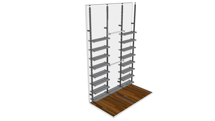ISS Designs Modular Shelving - Quad Pole System With Aluminum Shelf and ...