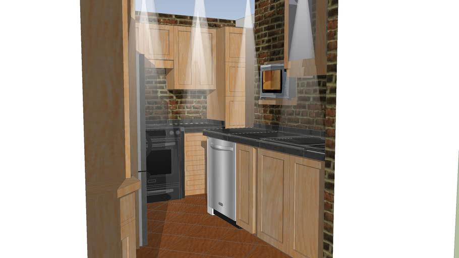 Small kitchen layout | 3D Warehouse