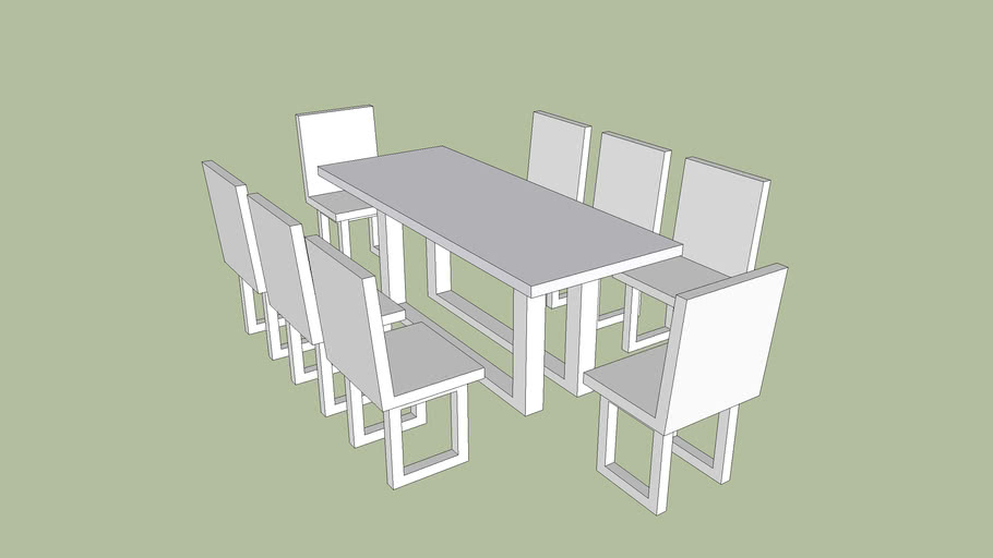 Dining Set ( 8 Seater ) | 3D Warehouse