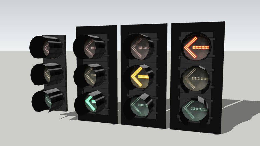 Duralight LED Left turn traffic signals | 3D Warehouse