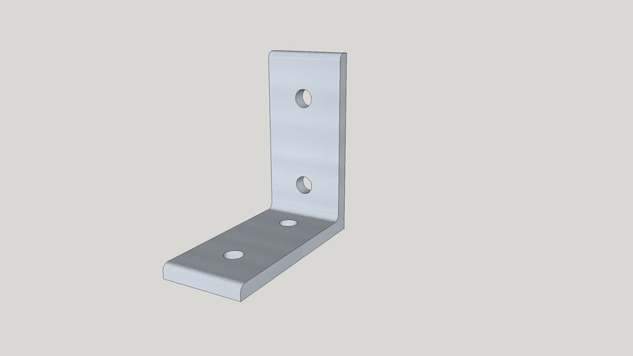 8020 40-4301 4 Hole Tall Inside Corner Bracket | 3D Warehouse
