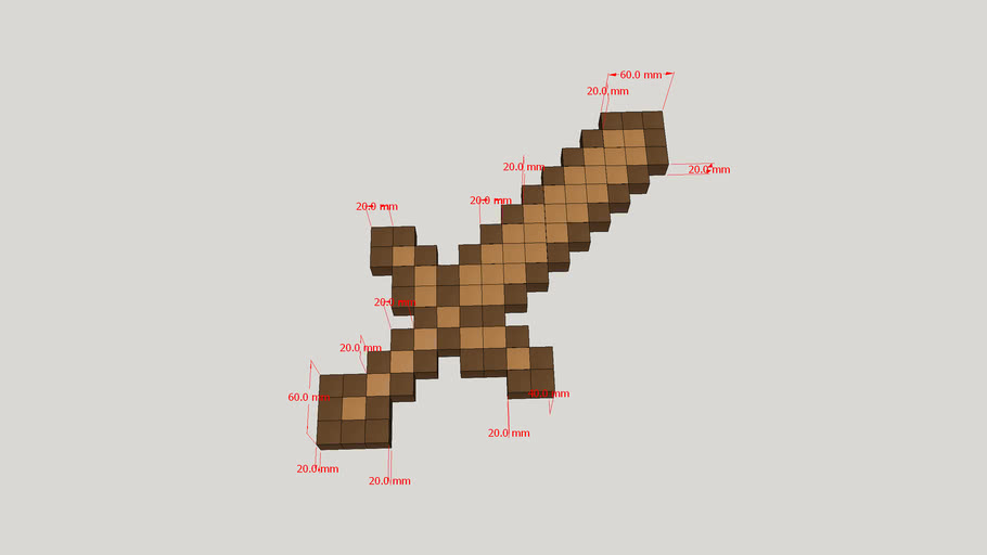 Minecraft Wooden Sword | 3D Warehouse