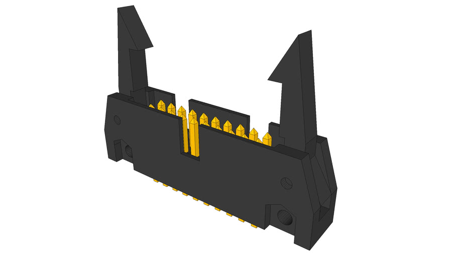 20 pin cable connector with ejector | 3D Warehouse