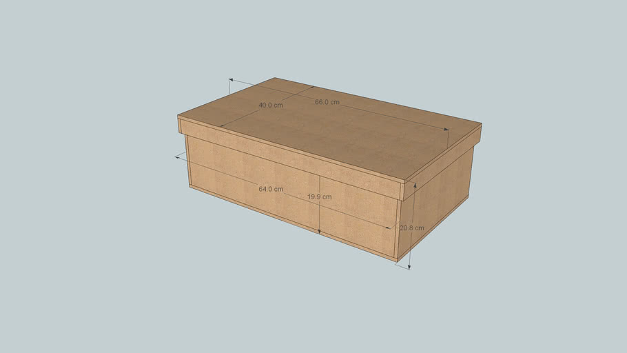 Caixa Organizadora (Organizer Box) - 66 x 40 x 20,8cm | 3D Warehouse