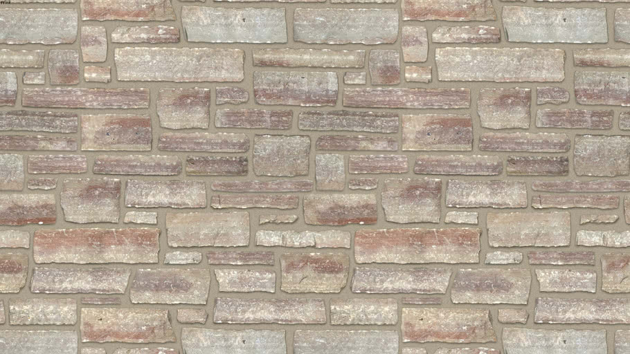 'Oakfield Red Stonegate' (Medium Buff Joint) Seamless Natural Stone ...