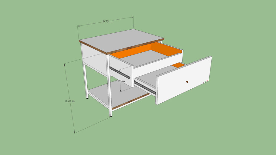 Meja Kecil dengan laci rahasia 01 | 3D Warehouse