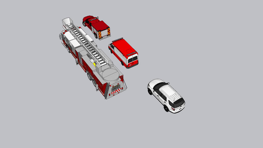 Fire trucks for Fire station studio lot | 3D Warehouse