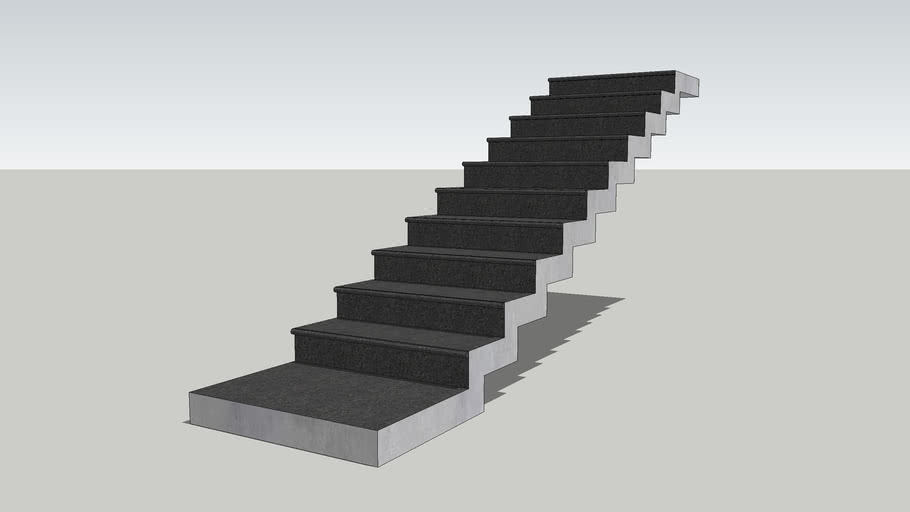 SINGLE FLIGHT STAIRCASE | 3D Warehouse