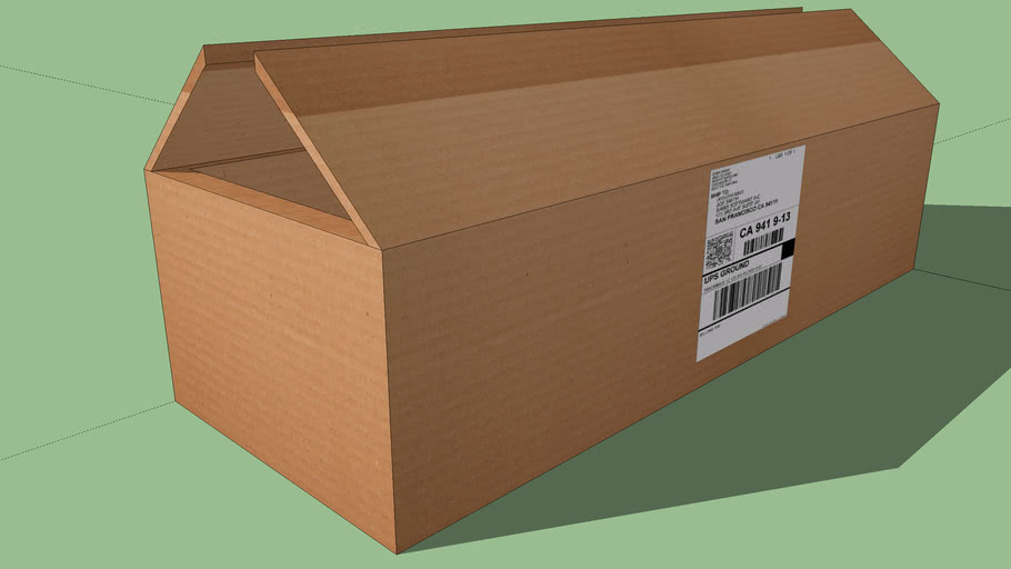 Empty Box (Partially Open) | 3D Warehouse