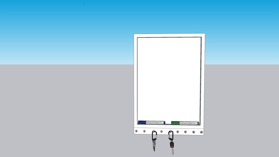 whiteboard with keys on hooks | 3D Warehouse