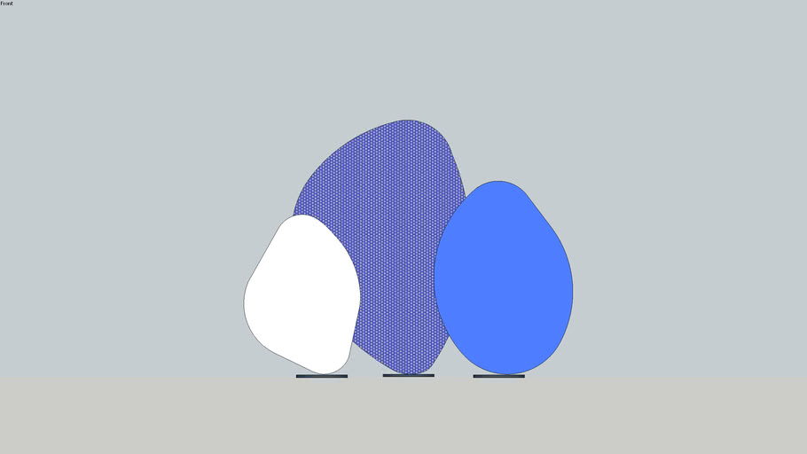 pebble-shaped screen divider | 3D Warehouse