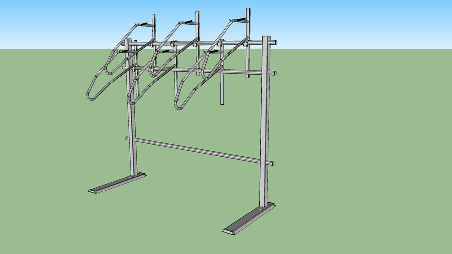 Vertical+ No Scratch Floor System Bike Rack - 6 Bike Single Side - 13 ...