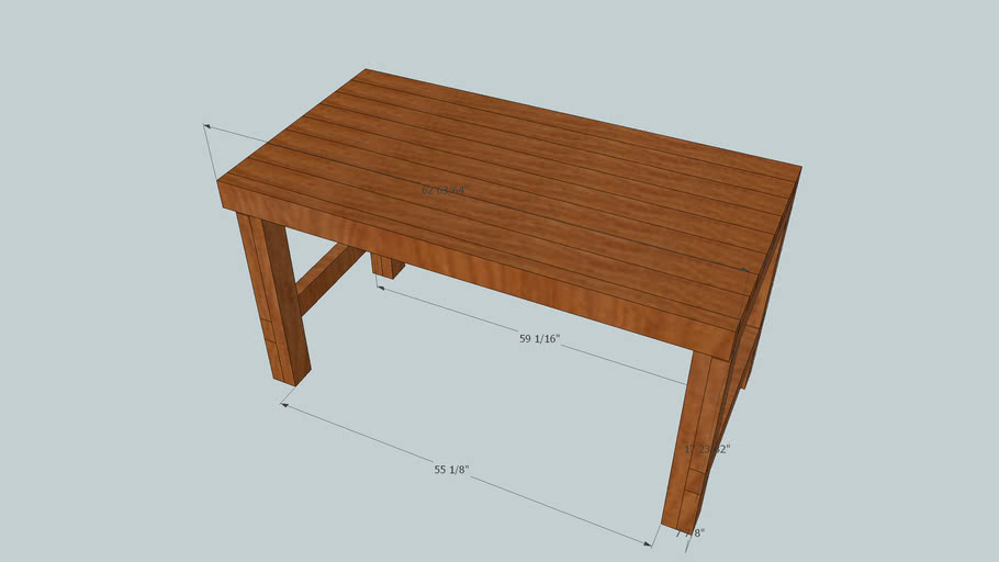 Simple, Sturdy Wooden WorkBench | 3D Warehouse