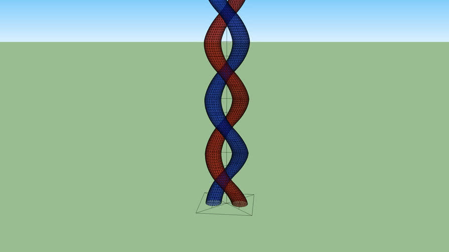 Double helix open figure 2 complete turns | 3D Warehouse