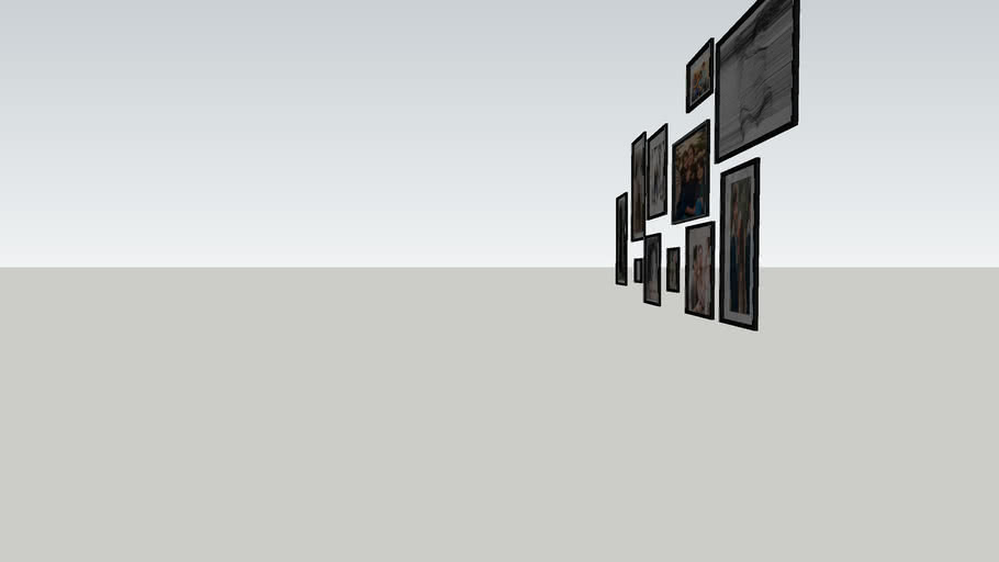 Wall frame arrangement family pics | 3D Warehouse