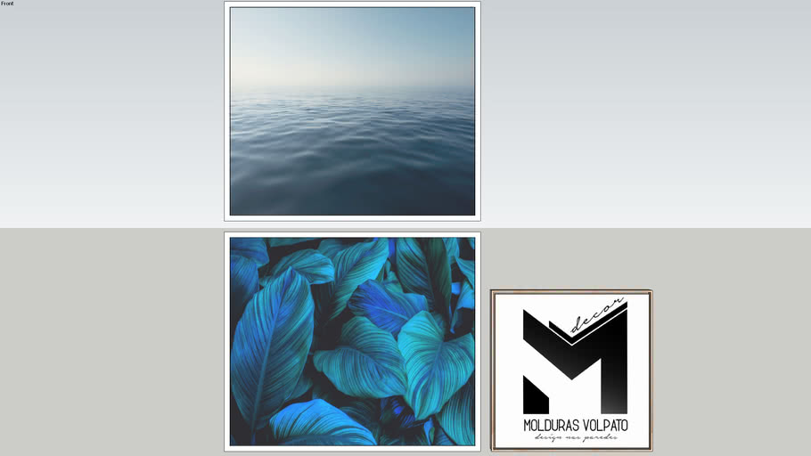 QUADRO TONS DE AZUL | 3D Warehouse