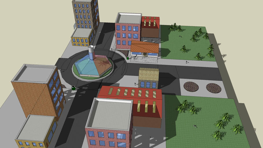 SCAF on city roundabout | 3D Warehouse