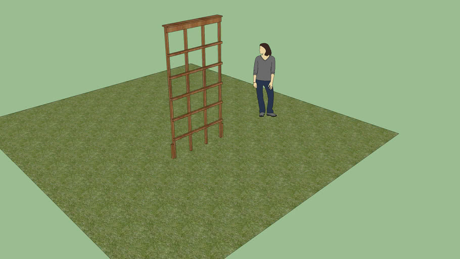 Simple 4x8 Garden Trellis | 3D Warehouse