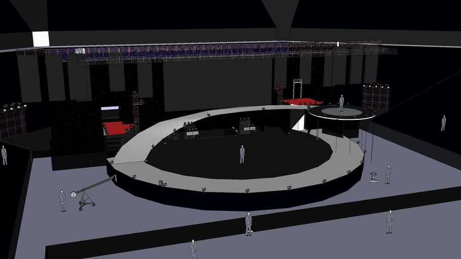 Singapore Indoor Stadium With Simple Concert Stage | 3D Warehouse