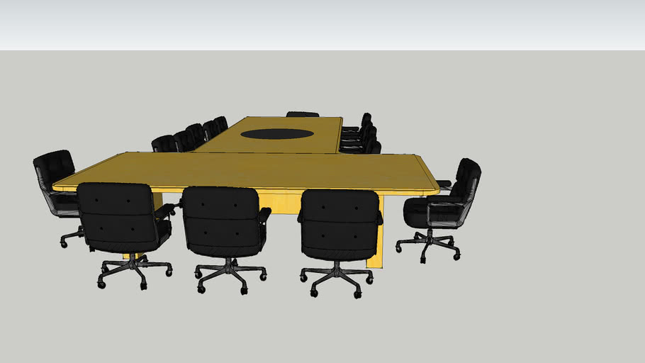 HQ conference room table and chairs | 3D Warehouse