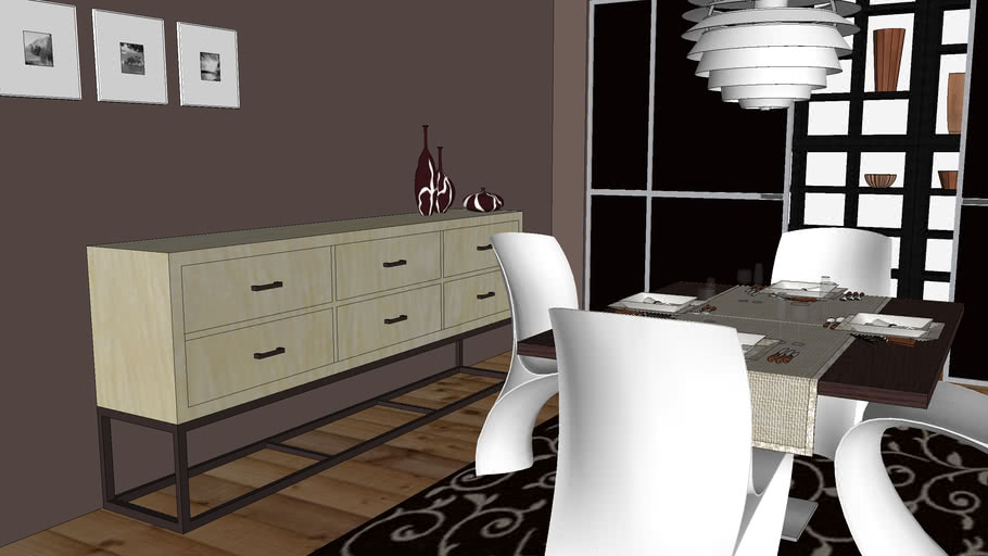 modern+dining+room | 3D Warehouse