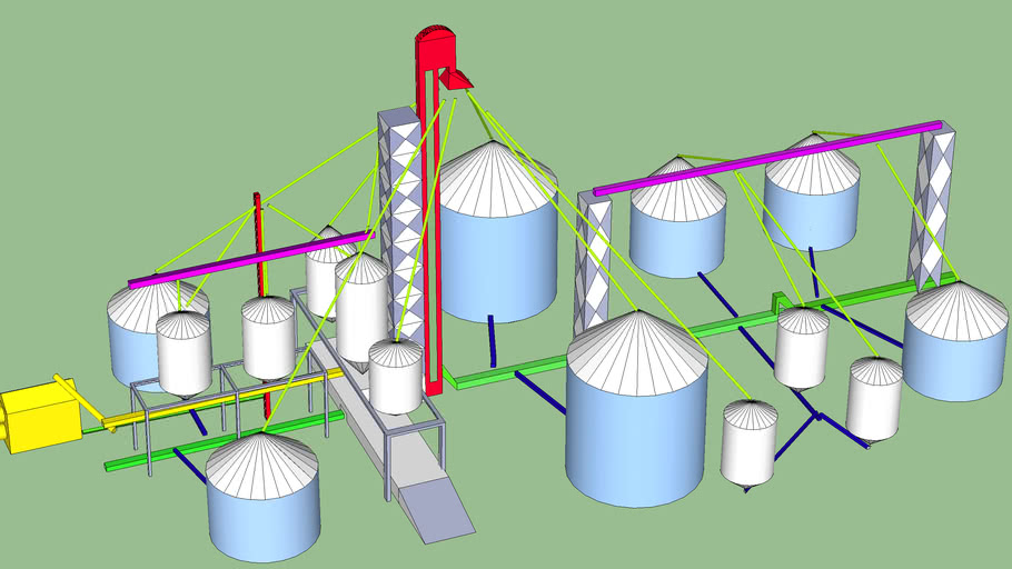 Grain Bin Yard | 3D Warehouse