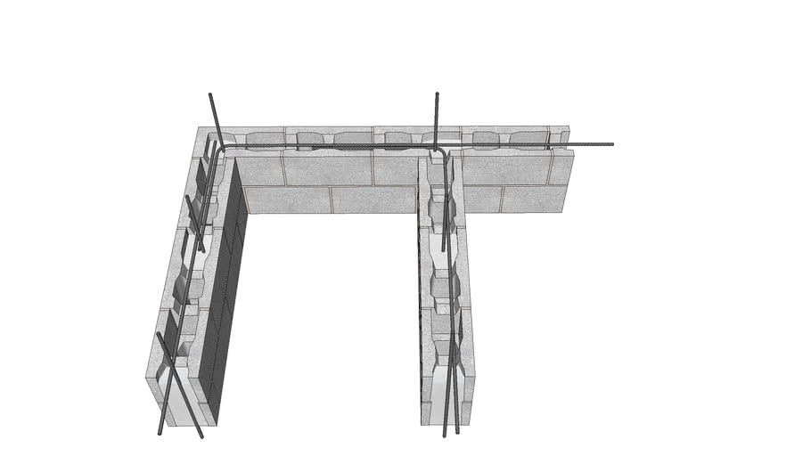 02.120.0201C Corner and intersecting walls | 3D Warehouse