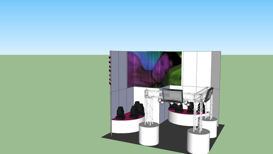 Exhibition Stand 6m x 6m 2 Side Open | 3D Warehouse