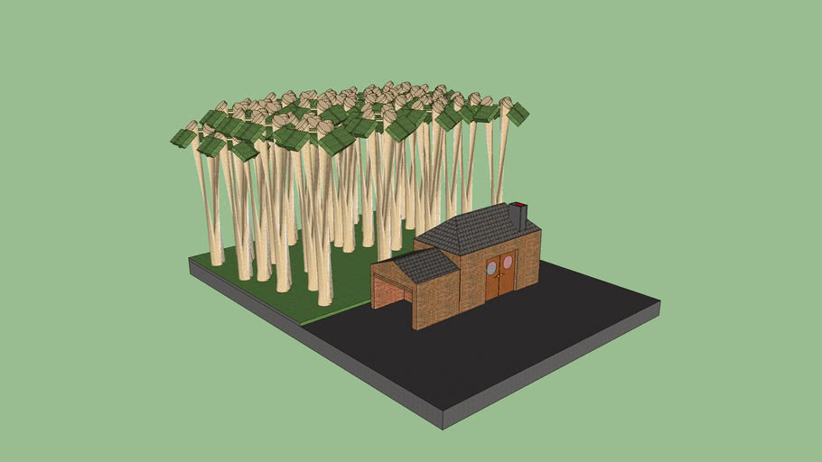 house with forest | 3D Warehouse