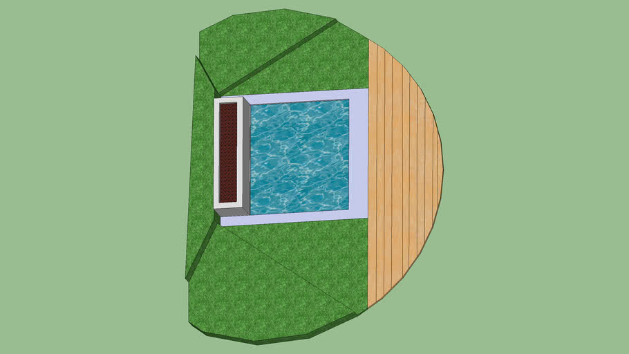 water feature with deck | 3D Warehouse