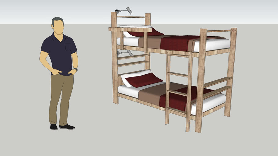 Litera de madera | 3D Warehouse