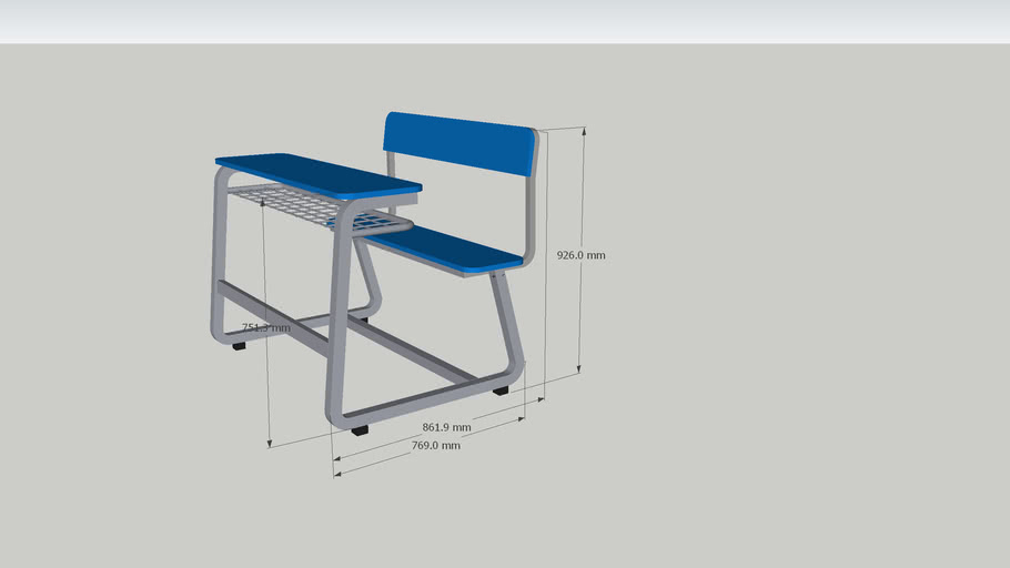 school chair with table | 3D Warehouse
