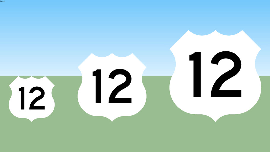 U.S. 12 Sign | 3D Warehouse