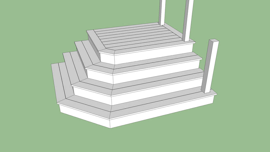 Cascading Deck Stairs | 3D Warehouse