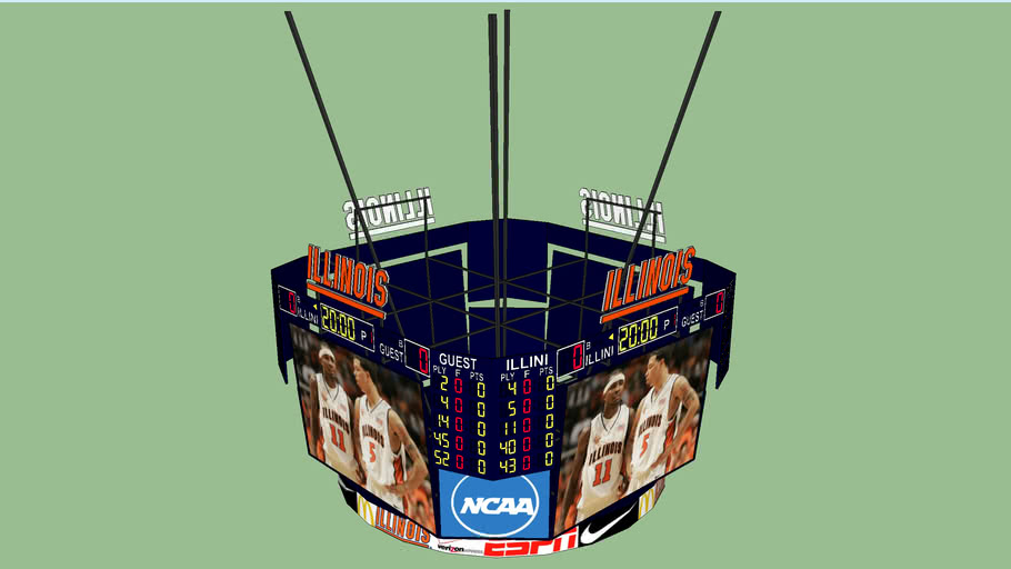 NCAA Scoreboard | 3D Warehouse