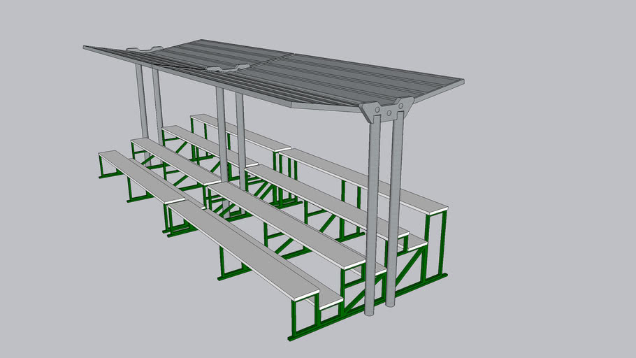 Gradas con techumbre | 3D Warehouse