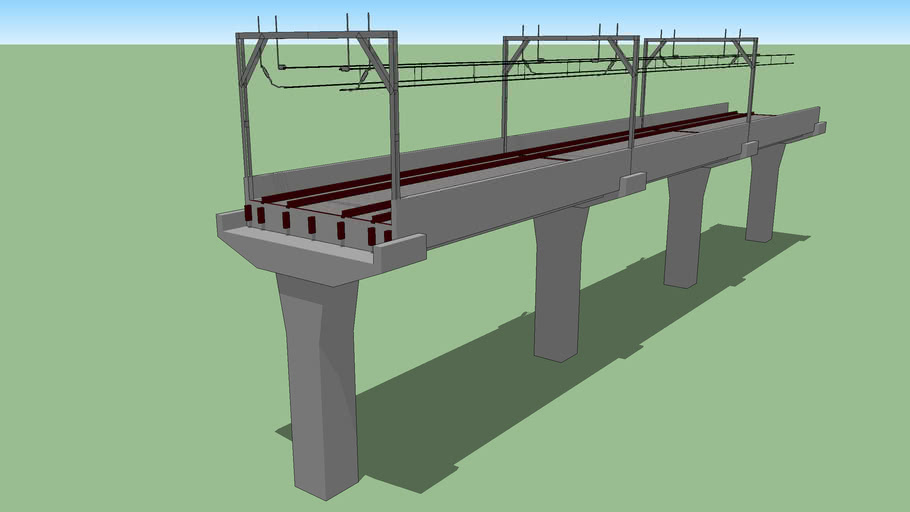 Typical Light Rail Transit Viaduct Section | 3D Warehouse