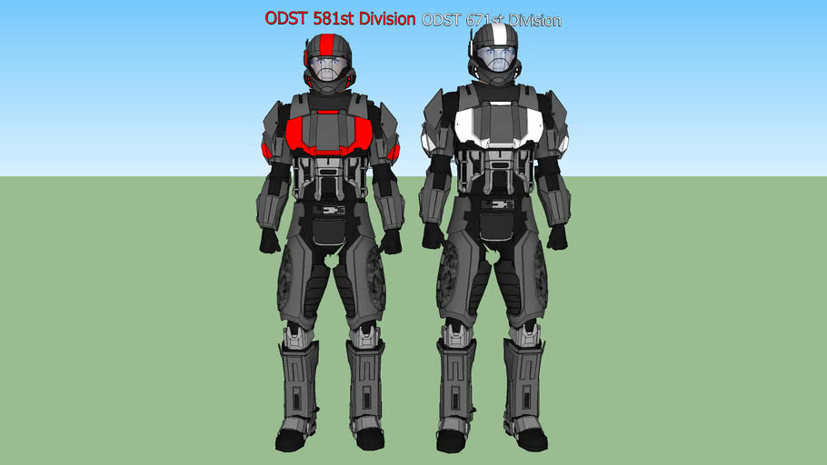 ODST Red and White Leaders | 3D Warehouse