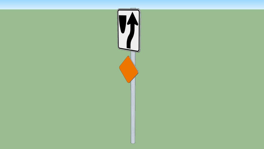 Keep right sign | 3D Warehouse