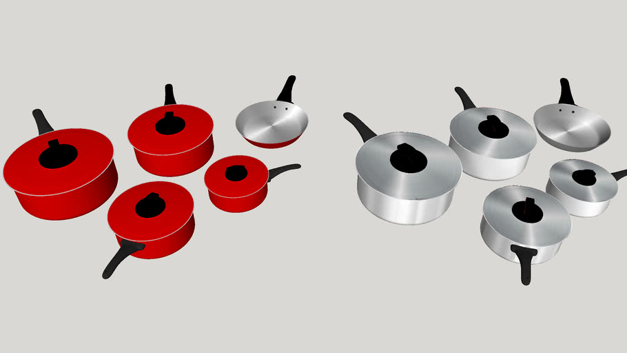 conjunto de panelas,skp | 3D Warehouse