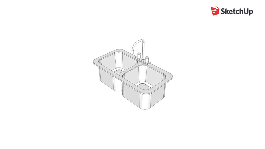 dubbele wasbak | 3D Warehouse