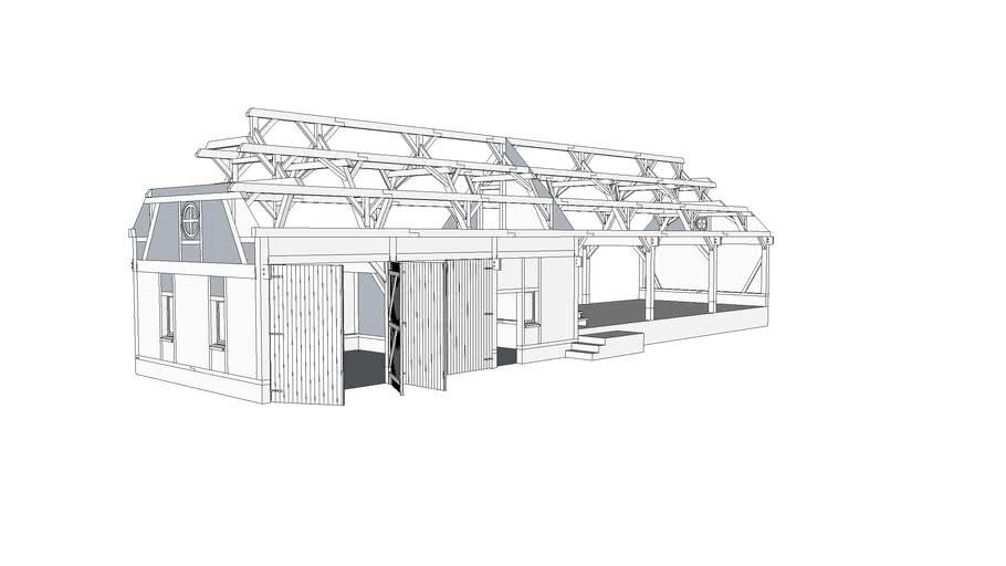 werkhuis en overdekking | 3D Warehouse