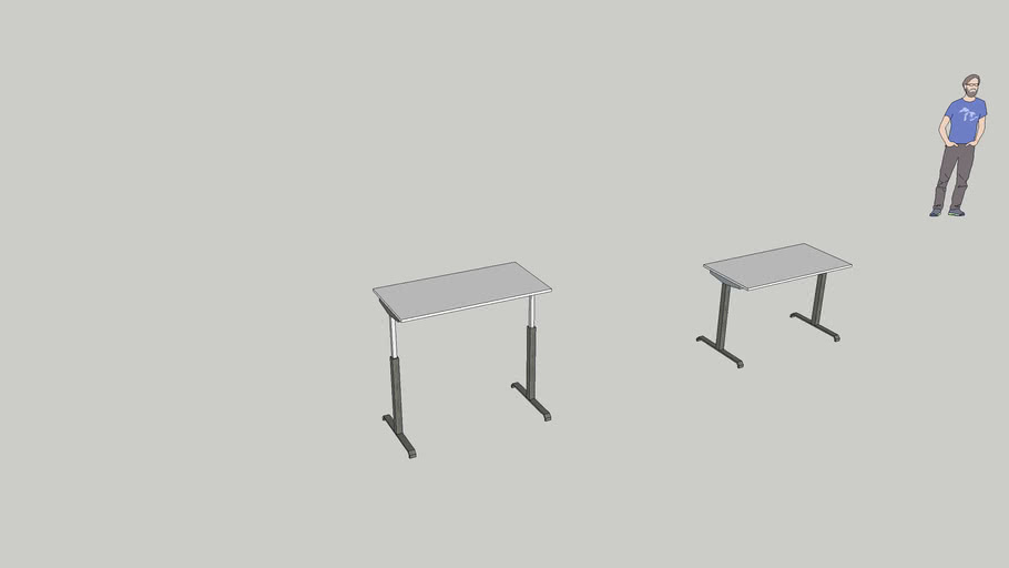Adjustable Office Table | 3D Warehouse