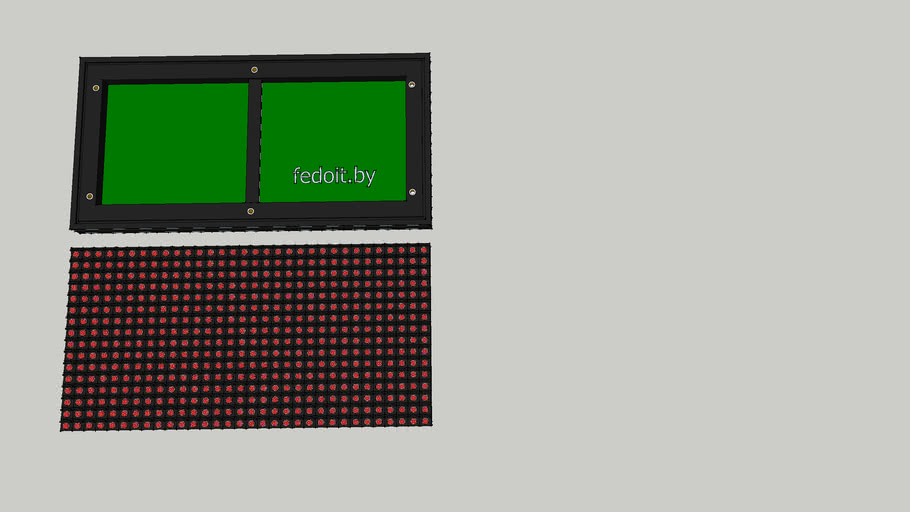 Led Matrix P10 32*16 | 3D Warehouse