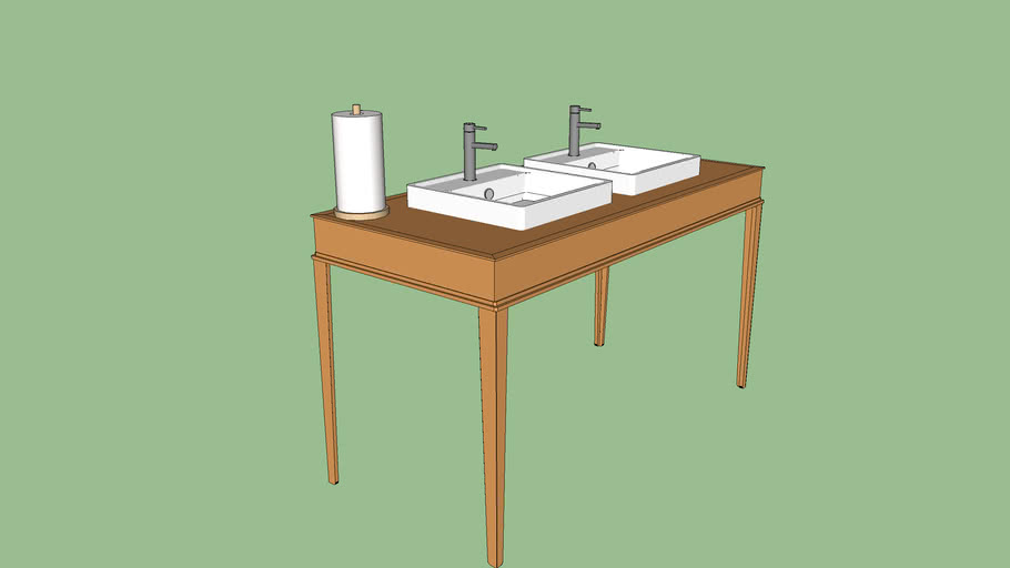 Wash basin modern wood | 3D Warehouse