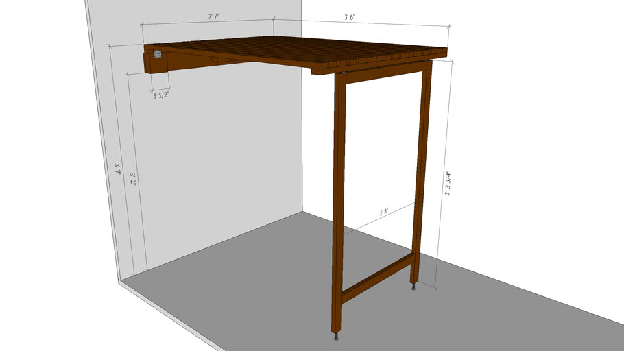 diy folding table | 3D Warehouse