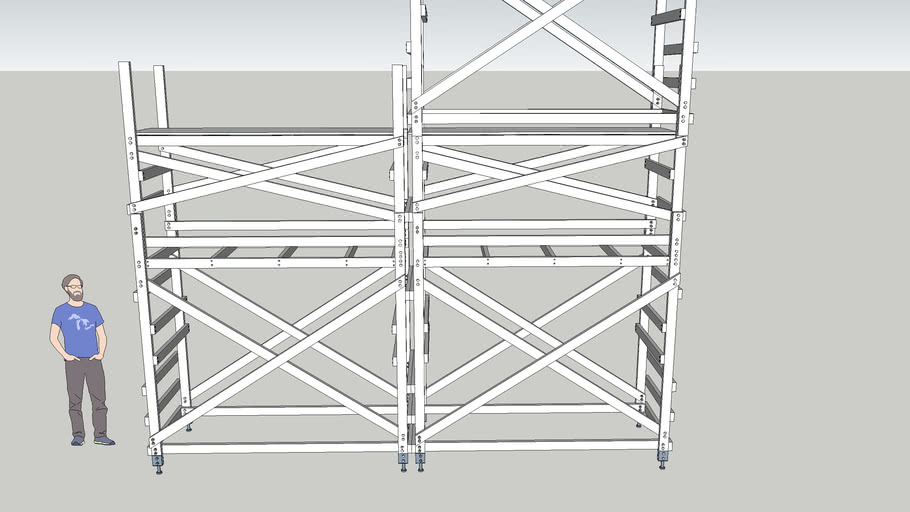 Multi level scaffolding | 3D Warehouse